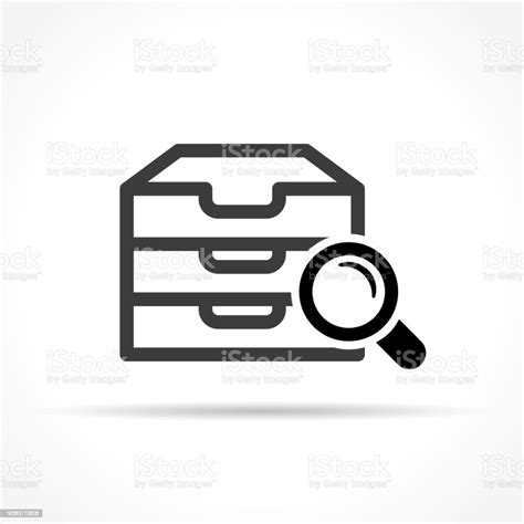 Archive Icon On White Background Stock Illustration Download Image