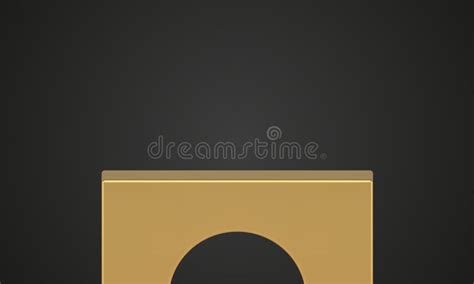 Golden Pedestal Arch Rectangular Foundation Scene Podium Product