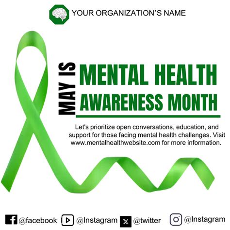 Mental Health Awareness Month Template Postermywall