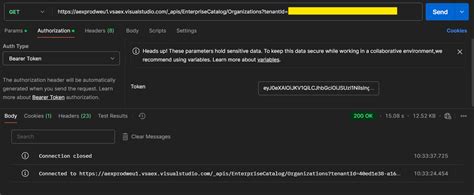 Unable To List Azure Devops Organization By Azure Devops Rest Api Using