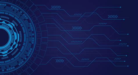 Abstract Technology Background With Various Technology Elements Hi Tech Communication Concept