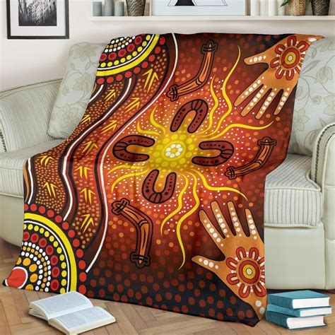 Aboriginal Premium Blanket Indigenous Patterns Ver10