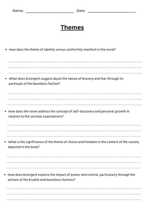 Divergent By Veronica Rot Comprehension Test Setting Plot Characters