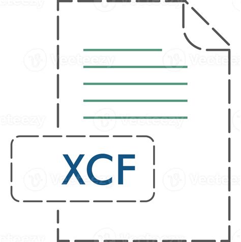 Xcf File Format Icon Rounded Dashed Outline 57326445 Png