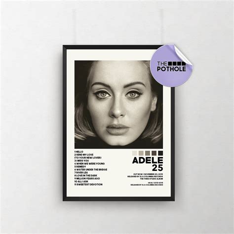 Adele Posters 25 Poster Adele 25 Album Cover Poster Sold By Material Brusque Sku