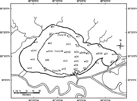 Location Of Water Quality Monitoring Sites And Of Fixed Transect