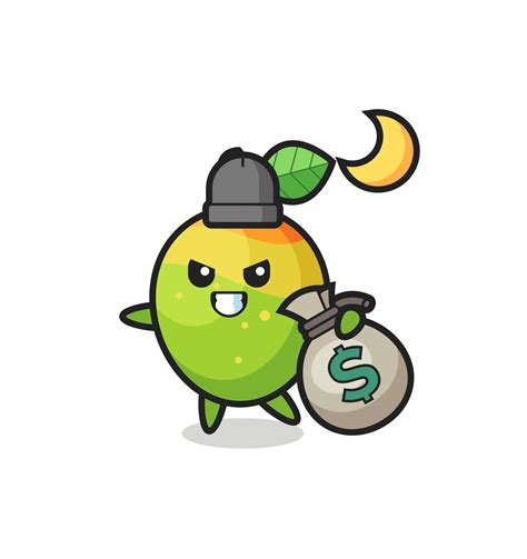 Illustration Of Mango Cartoon Is Stolen The Money 3291972 Vector Art At