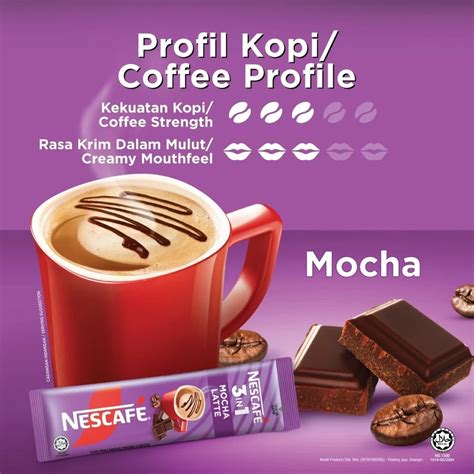 NescafÉ 3 In 1 Mocha Latte Instant Coffee 15s X 2 Packs Free