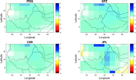 Linear Trend Of Grace Tws Cmyear From Different Grace Data Download Scientific Diagram