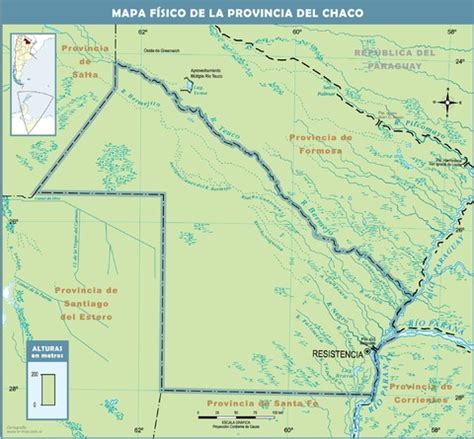 Mapa Físico De La Provincia Del Chaco Stesa