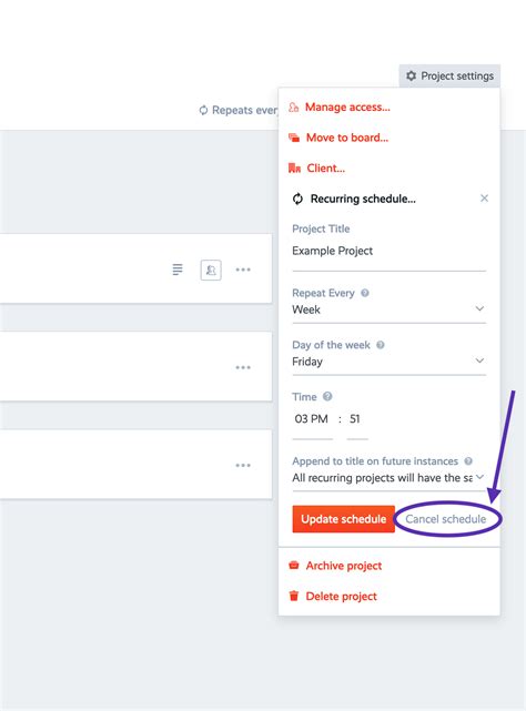 Make A Recurring Project Schedule ProcessKit Knowledge Base