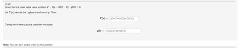 Solved Given The First Order Initial Value Problem Y 2y