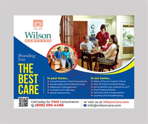 Elegant Playful Homecare And Senior Living Advertisement Design For Wilson Care Group By
