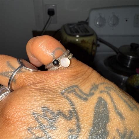 Stacking Ring Set Mixed Metal Stackers Solid Sterling Silver 14kt