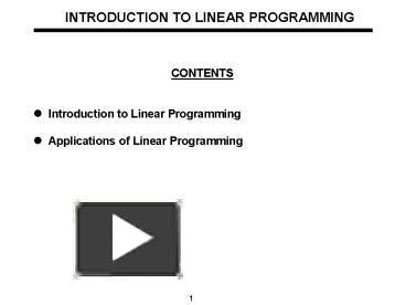 PPT INTRODUCTION TO LINEAR PROGRAMMING PowerPoint Presentation Free To View Id E4bda ZDc1Z