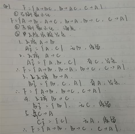 最小依赖集 （解法例题） Csdn博客