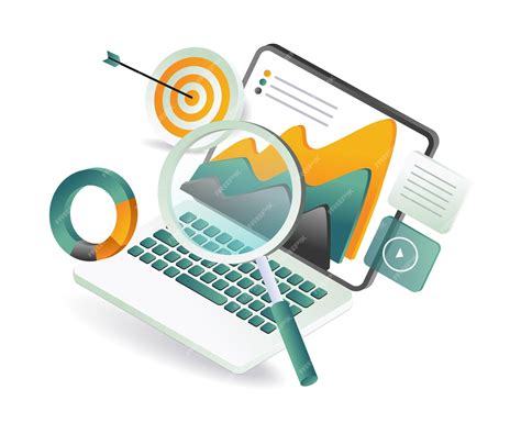 Premium Vector Target Computer Data Analysis