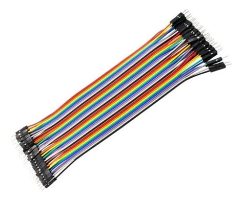cabo jumper macho x macho 20 cm 40 unidades arduino pic mxm mercadolivre