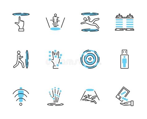 Teleporting Icon Collection Set Vector Illustration With