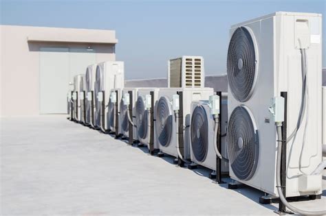 Premium Photo Air Conditioning Hvac Installed On The Roof Of Industrial Buildings