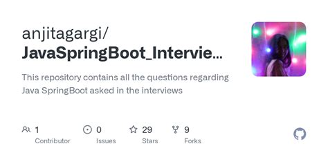 Javaspringbootinterviewquestionsreadmemd At Main · Anjitagargi