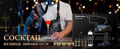 Lwrt Cocktail Bubble Smoke Gun Aroma Kit Black Flameless