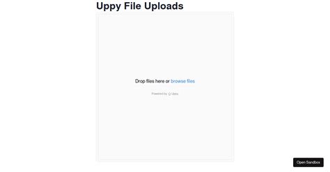 Uppy Upload Js Codesandbox