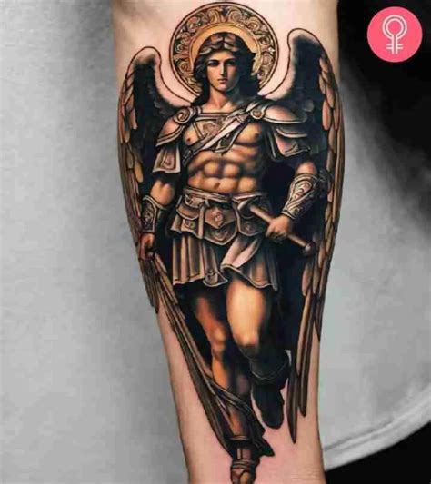 St Michael Tattoo Sketch
