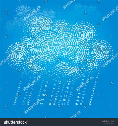 Cloud Consisting Binary Eps8 Cmyk Organized Stock Vector Royalty Free