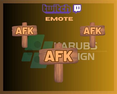 1 Twitch Emote Afk Sign Emote Away From Keyboard Emoteafk Emote