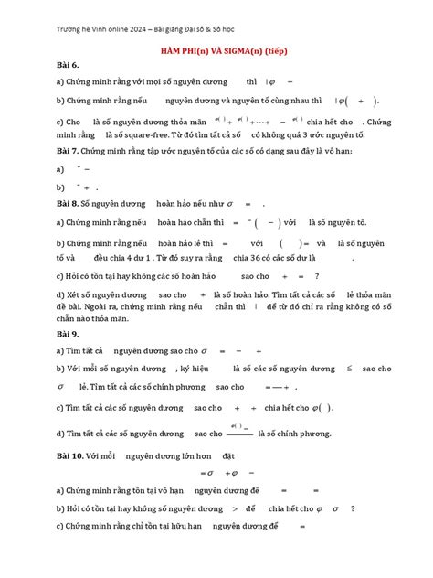 Buoi 8 Ham Phi Euler And Sigma Tiep Pdf