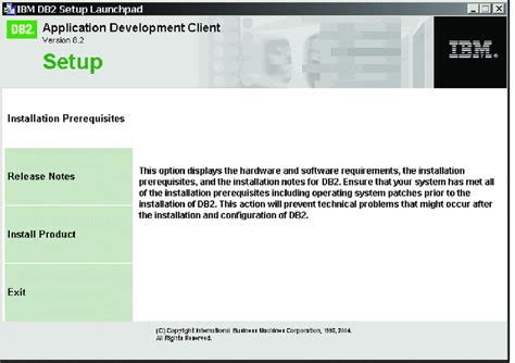 Db2 Development Client Setup Launchpad 2 In The Select The Product You