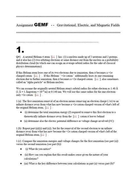 Gravitational Electric Magnetic Fields Assignment Gemfw24version 3 2