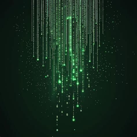 Green Binary Code Background Premium Ai Generated Image
