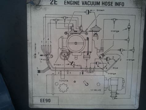 Toyota Corolla 2e Engine Vacuum Diagram 7 Toyota Toyota Corolla Vacuum