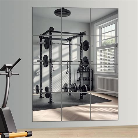 Vsar House Home Gym Mirror 12pcs 12 × 12 Square Hd Glass