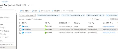 さっしーの試してみるか3 Azure Stack Hciのノードは、別のazureリソースグループに登録された