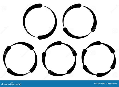 Segmented Circles Set Isolated On A White Background Various Number Of Sectors Divide The Circle