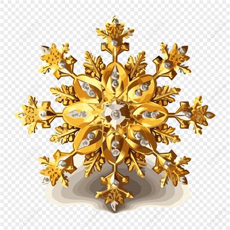 금 눈송이 벡터 상표 클립 아트 만화 Png 일러스트 무료 다운로드 Lovepik