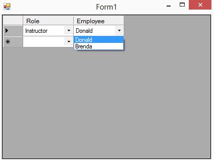 Datagridview Combobox Cascade In Windows Forms