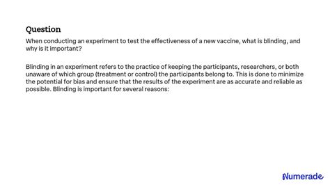 Solvedwhen Conducting An Experiment To Test The Effectiveness Of A New