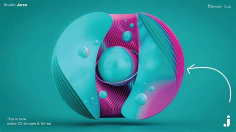 How To Make 3d Abstract In Blender 3d Shapes And Forms Blender Tutorial Beginner Youtube