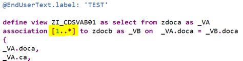 sap abap central cardinality of association in cds view