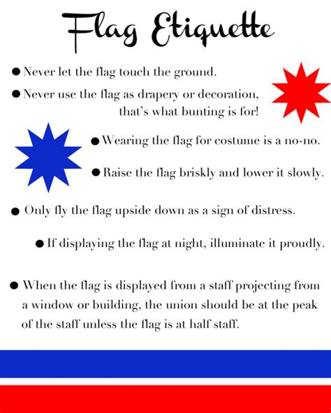 Printable Flag Etiquette