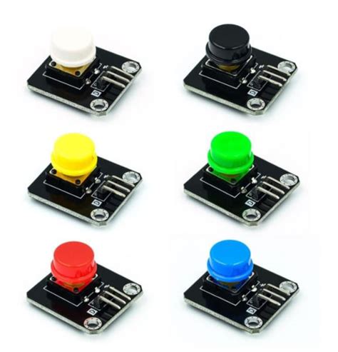 Modulo Pulsador Con Tapa Pack De 6 Componentes Electrónicos De Alta Calidad Turibot