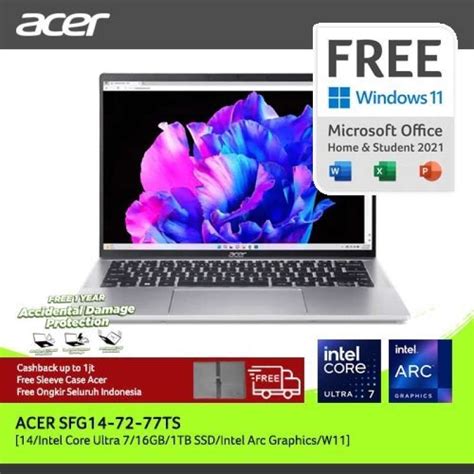 Jual Acer Swift Go With Ai Sfg Ts I Ultra H Gb Tb Ssd Di Seller Mediatouch