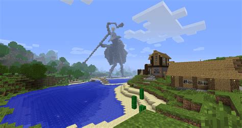 The Statue That I Built In Beta 1 7 3 Block By Block Without Litematica Started In May