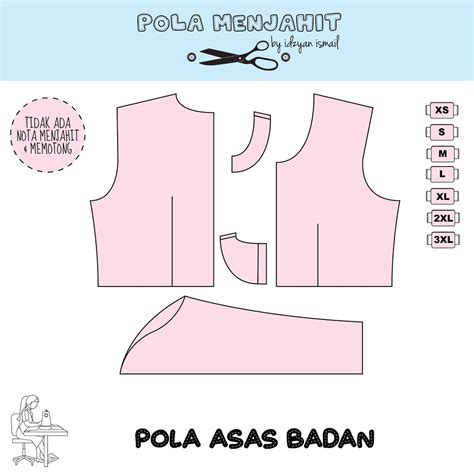 Basic Pattern Adult Body Basic Pattern Basic Borice Sewing Pattern