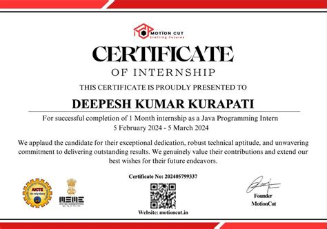 Excited To Share Thative Got An New Java Programming Internship