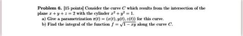 Problem 6 15 Points Consider The Curve C Which Results From The
